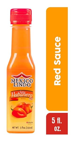 Mexico Lindo Salsas Castillo Red Habanero Extra Hot 6 Bottles 5 fl oz ...